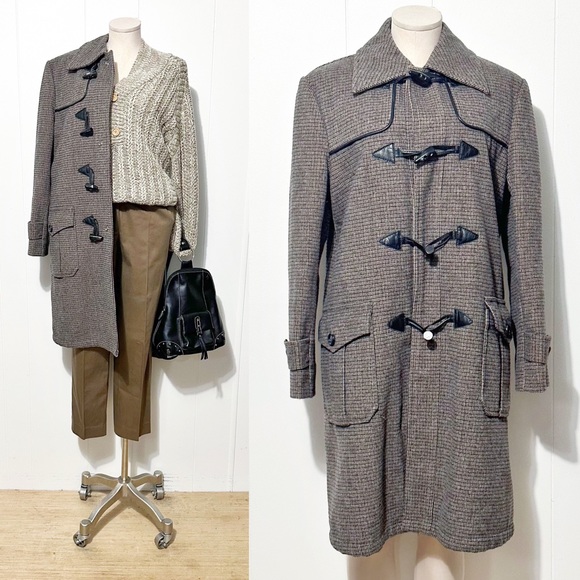American Vintage | Jackets & Coats | 7s Plaid Toggle Trench Coat Ft ...